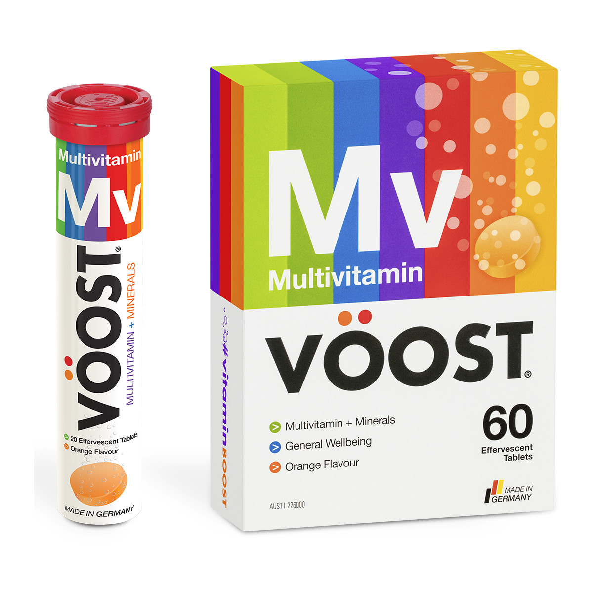 FEsports | VOOST Effervescent - Multi Vitamin & Minerals - 60 Pack - Orange